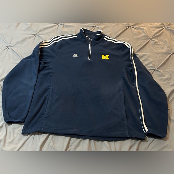adidas | Shirts | University Of Michigan Pullover Sweatshirt | Poshmark